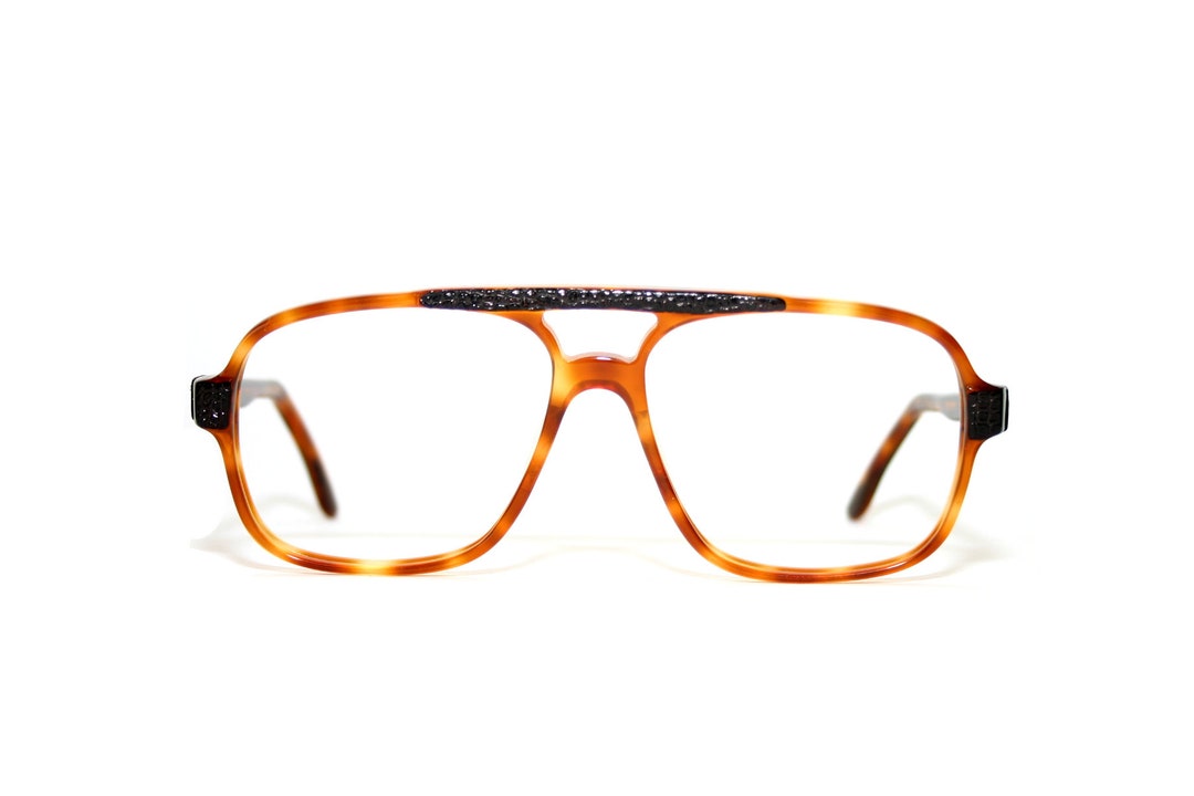Eyeglasses Frame Aviator Tortoise Shell Pattern Large Etsy