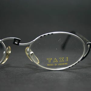 Creative Eyeglasses Frame 1990's Silver Black Oval Taxi 276 Art ...