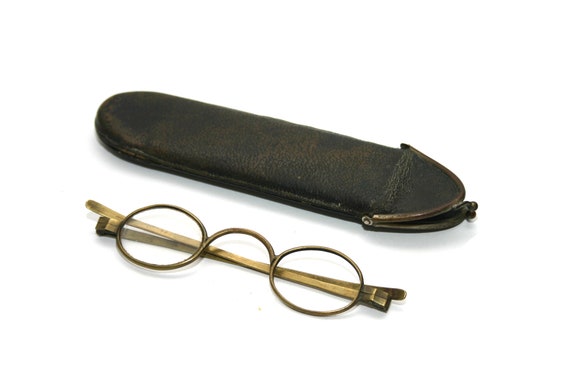 1800's Antique Eyeglasses Brass Oval Spectacles Frame… - Gem