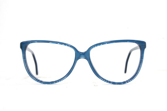 Blue 80's Eyeglasses Zeiss Frame Germany Eye Glasses … - Gem