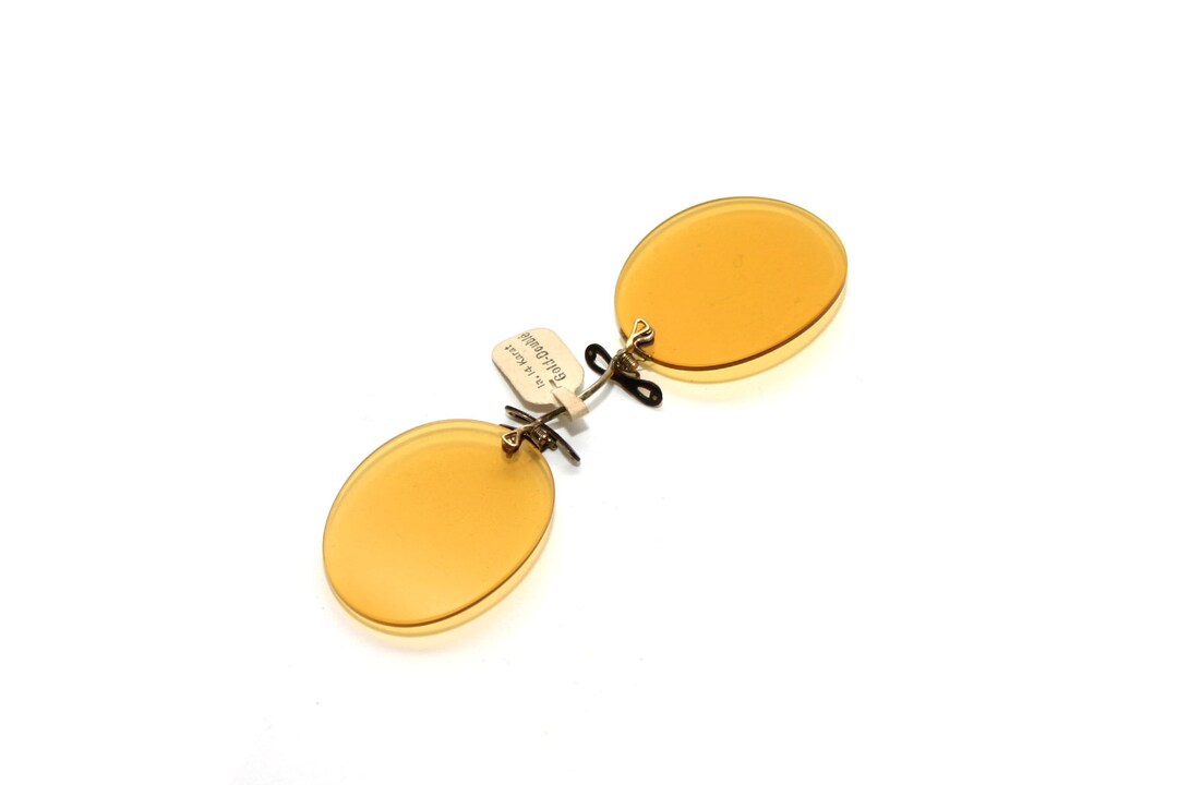 Pince Nez Antique Nose Pinch 14k Gold Filled Eyeglasses Oval Etsy