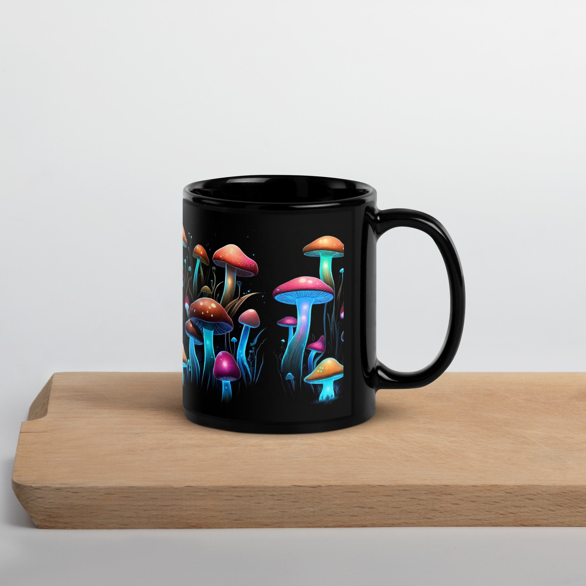 Bioluminescent Fungi Magic Mushroom Mug, Mushroom Mug, Mushroom Coffee ...