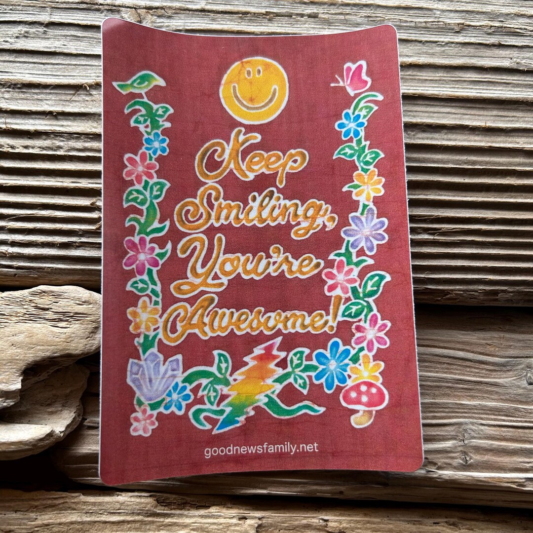 Keep Smiling Sticker - Etsy