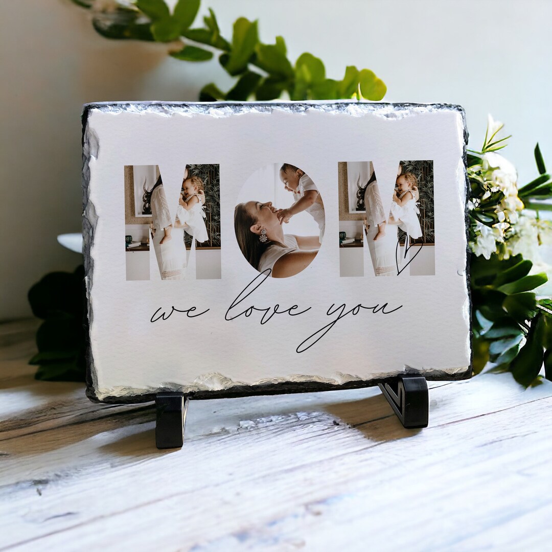 Personalized Photo Collage Slate Plaque - Custom Mom Home Decor Sign - Etsy