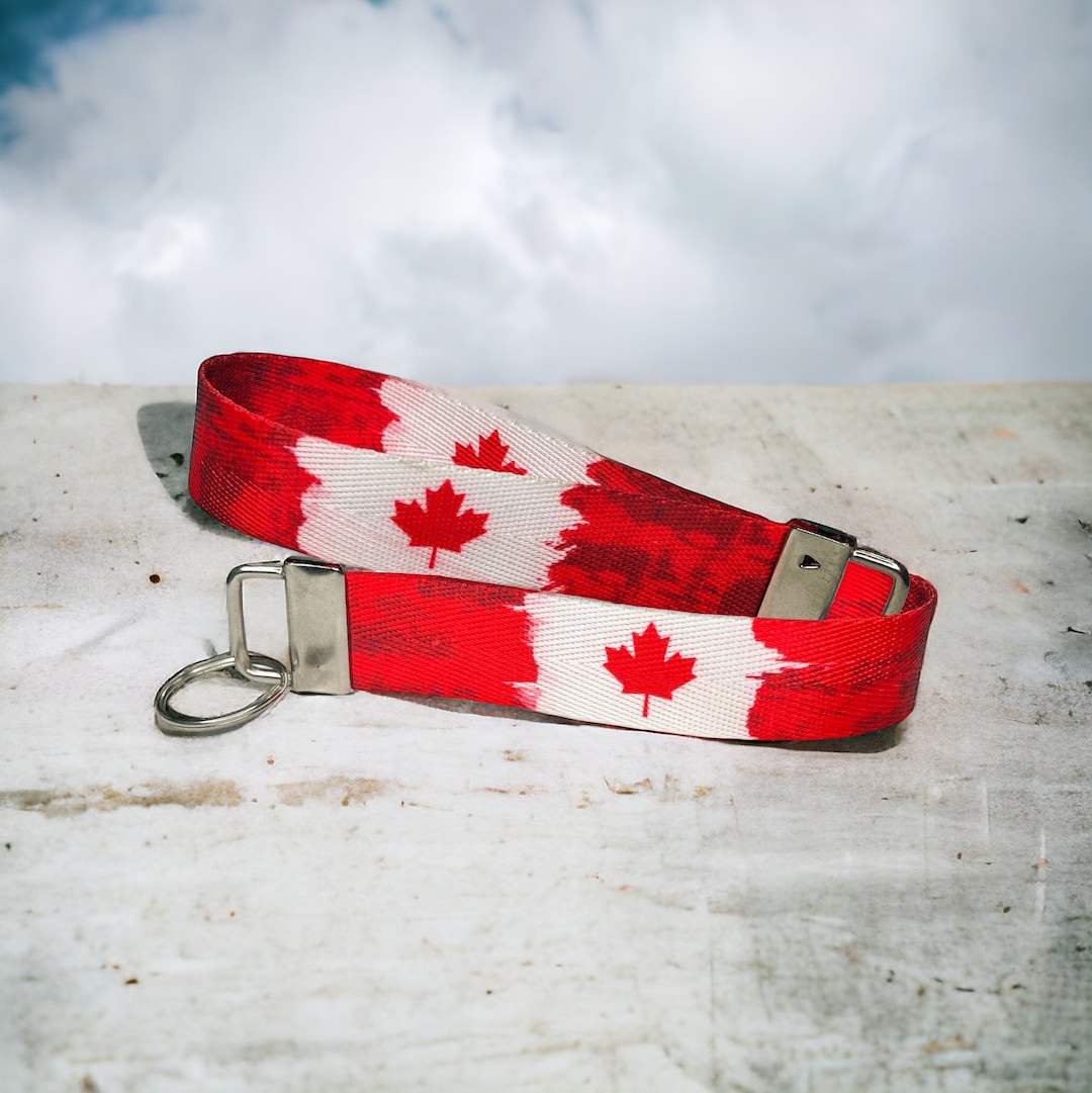 Canadian Flag Artistic (ryan's Version) Personalized Name Nylon Key Fob ...