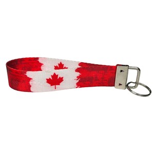 Canadian Flag Artistic (ryan's Version) Personalized Name Nylon Key Fob ...