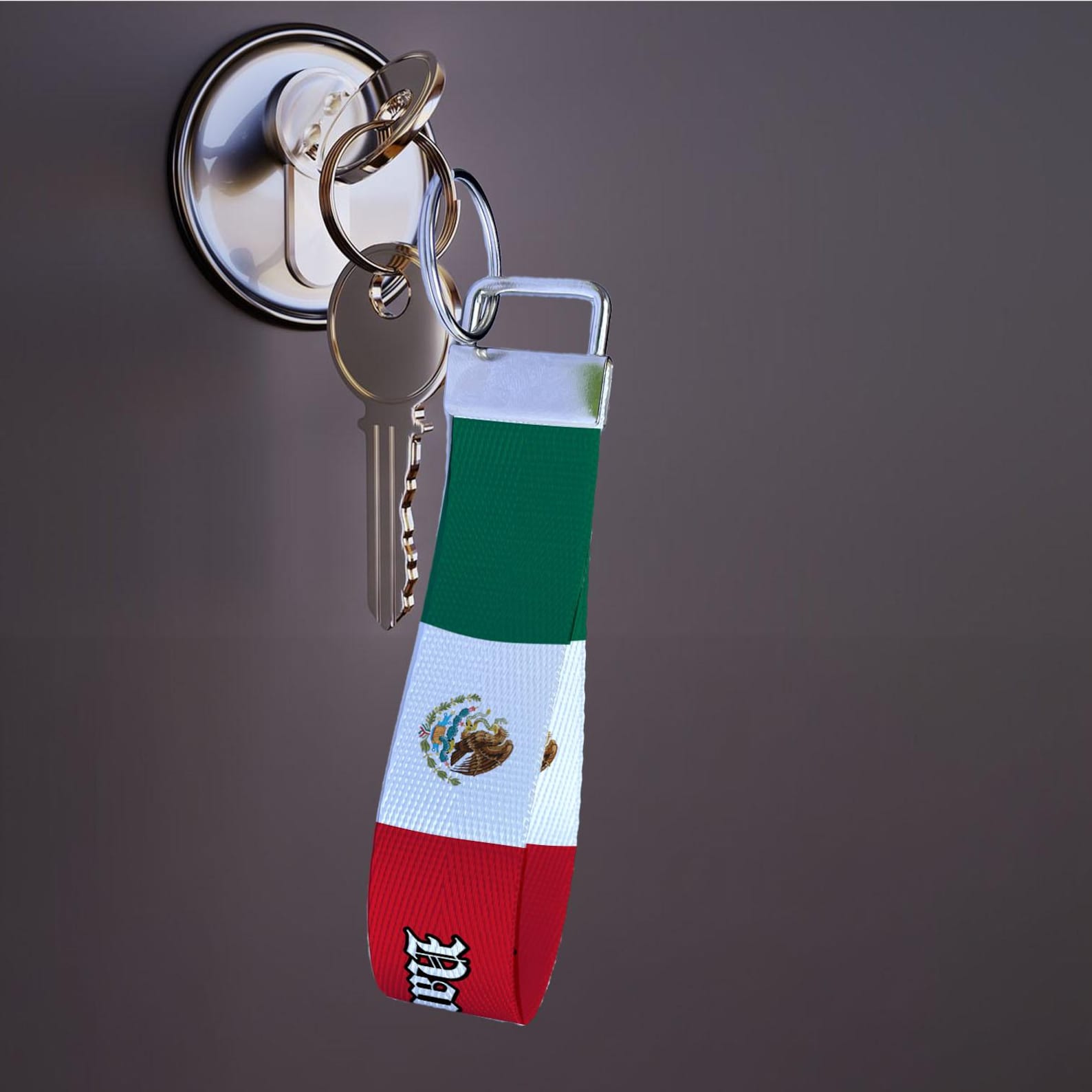 Personalized Mexican Flag Keychain Wristlet: Custom Nylon Key Fob - Etsy