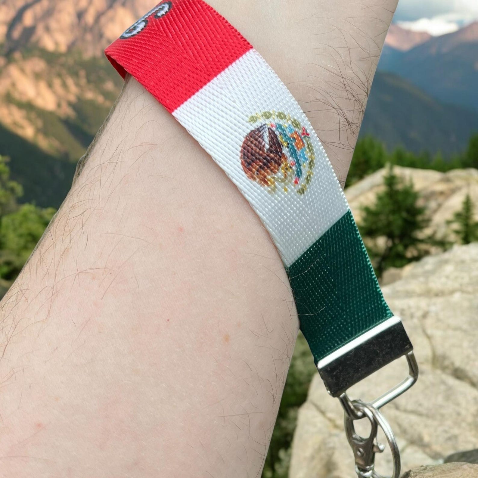 Personalized Mexican Flag Keychain Wristlet: Custom Nylon Key Fob - Etsy