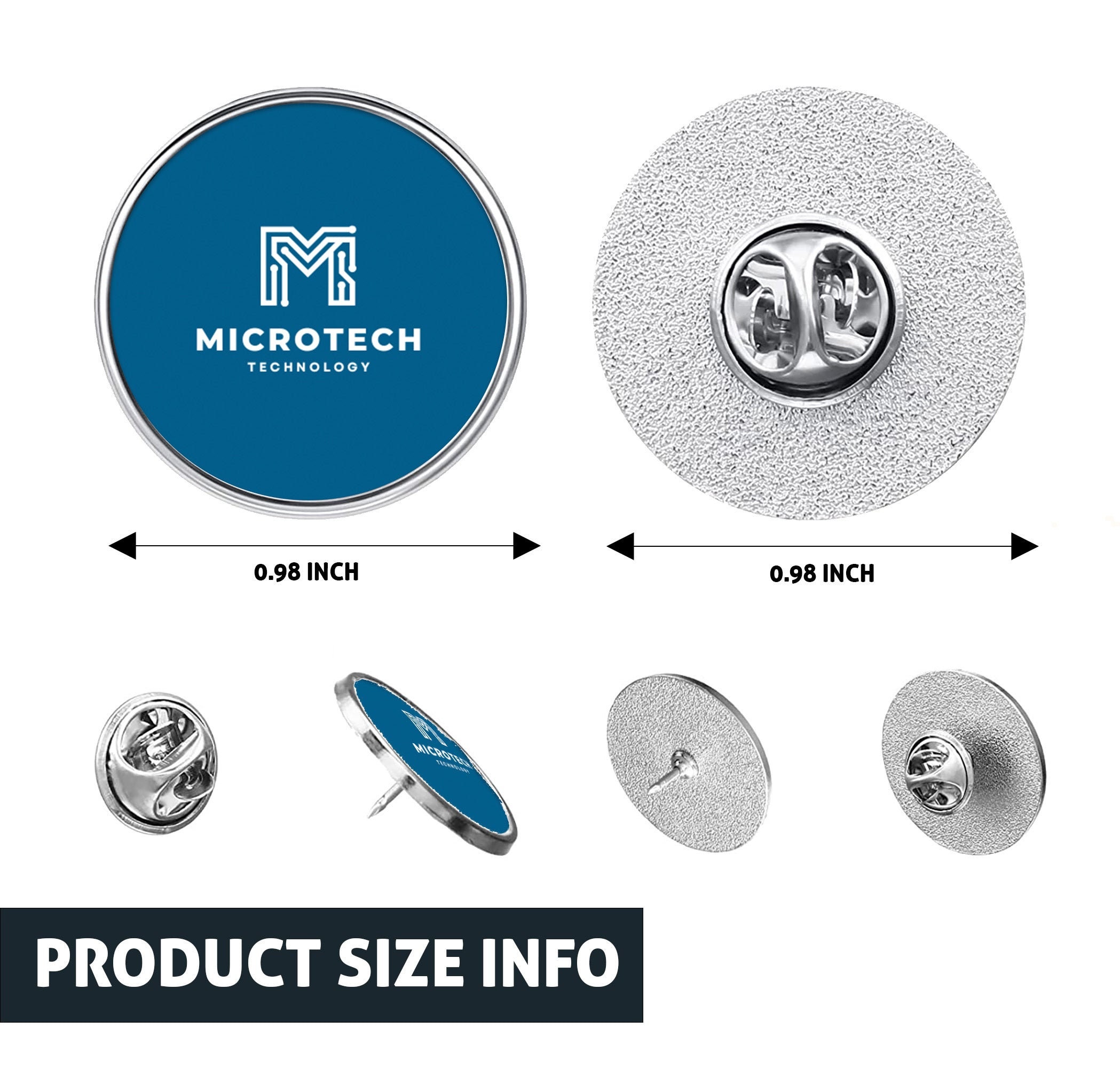 Custom Business Logo Metal Circle Pin Buttons - Bulk Discounts ...