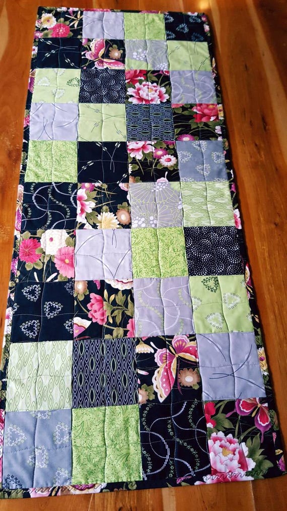 18.5 X 45.5 Quilted Table Topper Runner Modern. 100% Quilt | Etsy