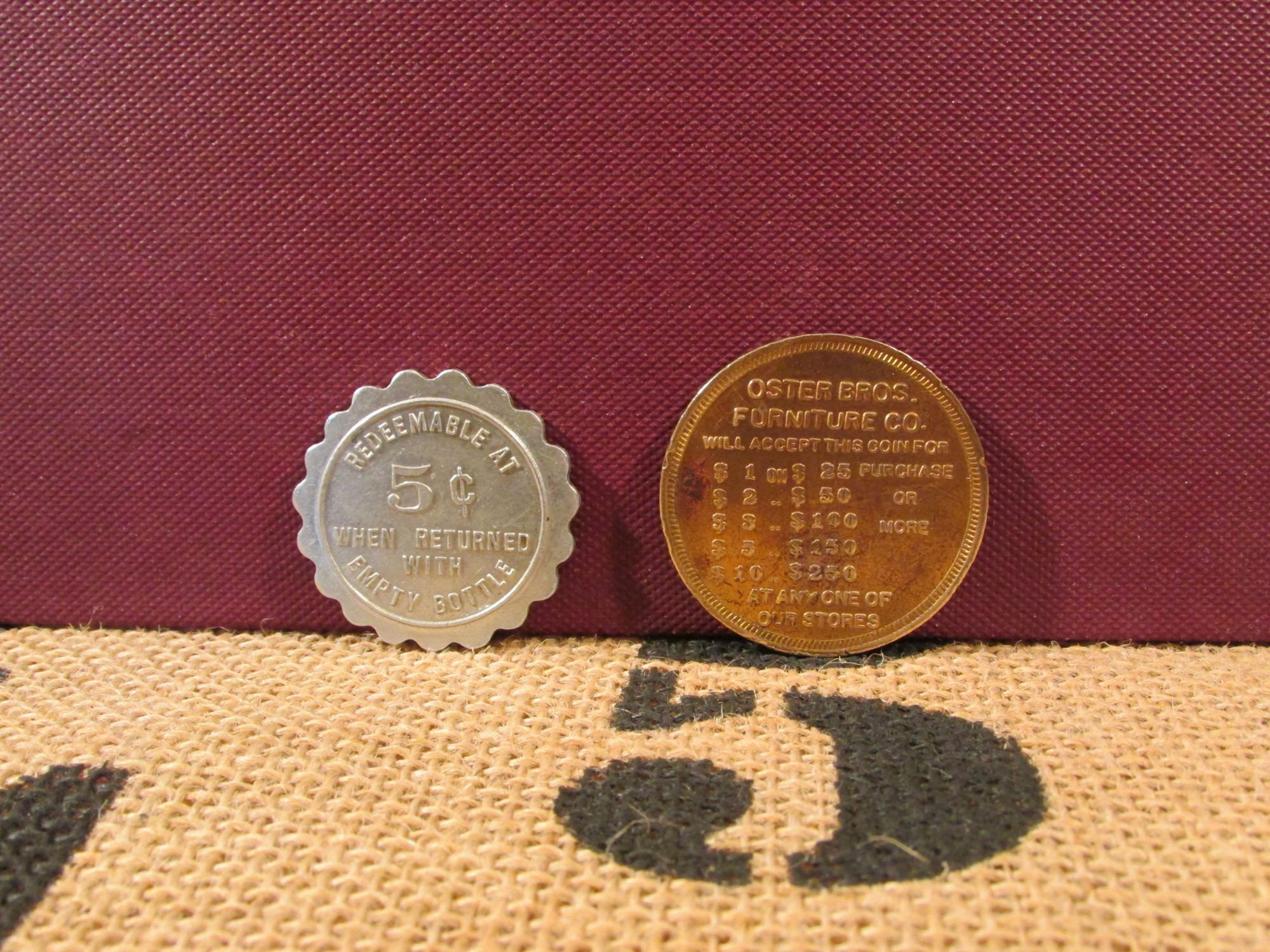 Old Trade Tokens, Two Vintage Collectible Tokens - Etsy