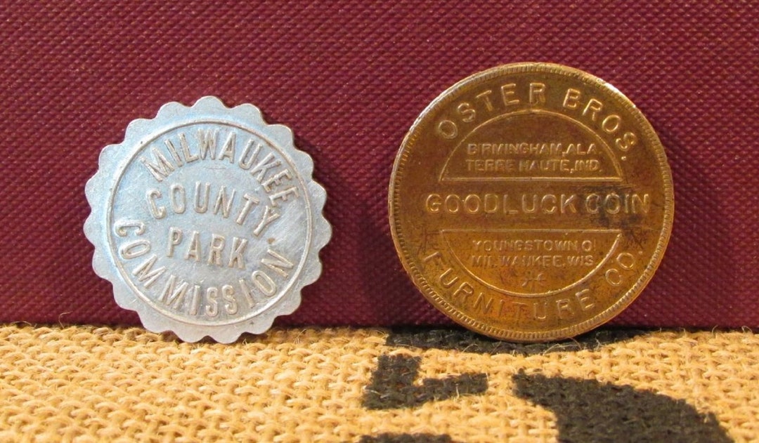 Old Trade Tokens, Two Vintage Collectible Tokens - Etsy