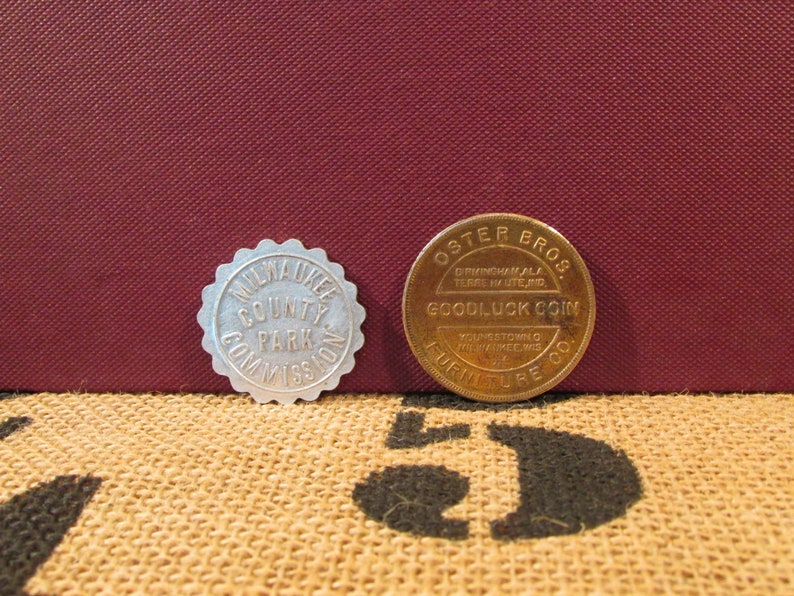 Old Trade Tokens Two Vintage Collectible Tokens - Etsy
