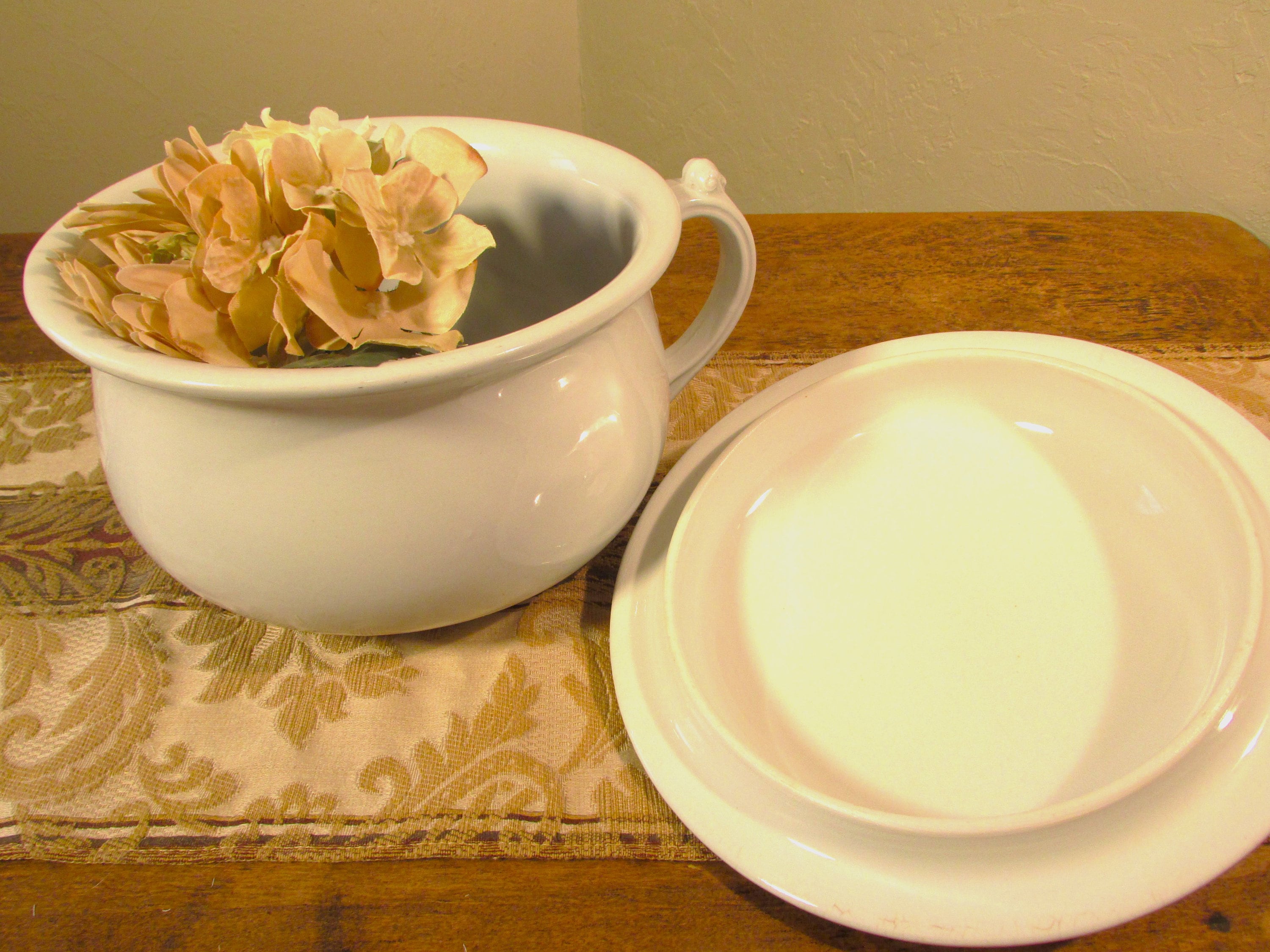 Antique Chamber Pot, Mellor Taylor & Co Ironstone Slop Jar, Mismatched ...