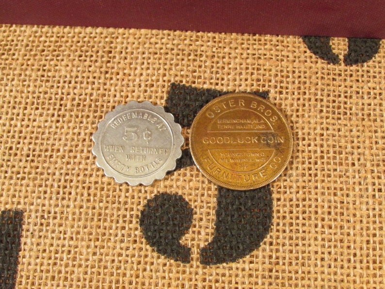 Old Trade Tokens Two Vintage Collectible Tokens | Etsy