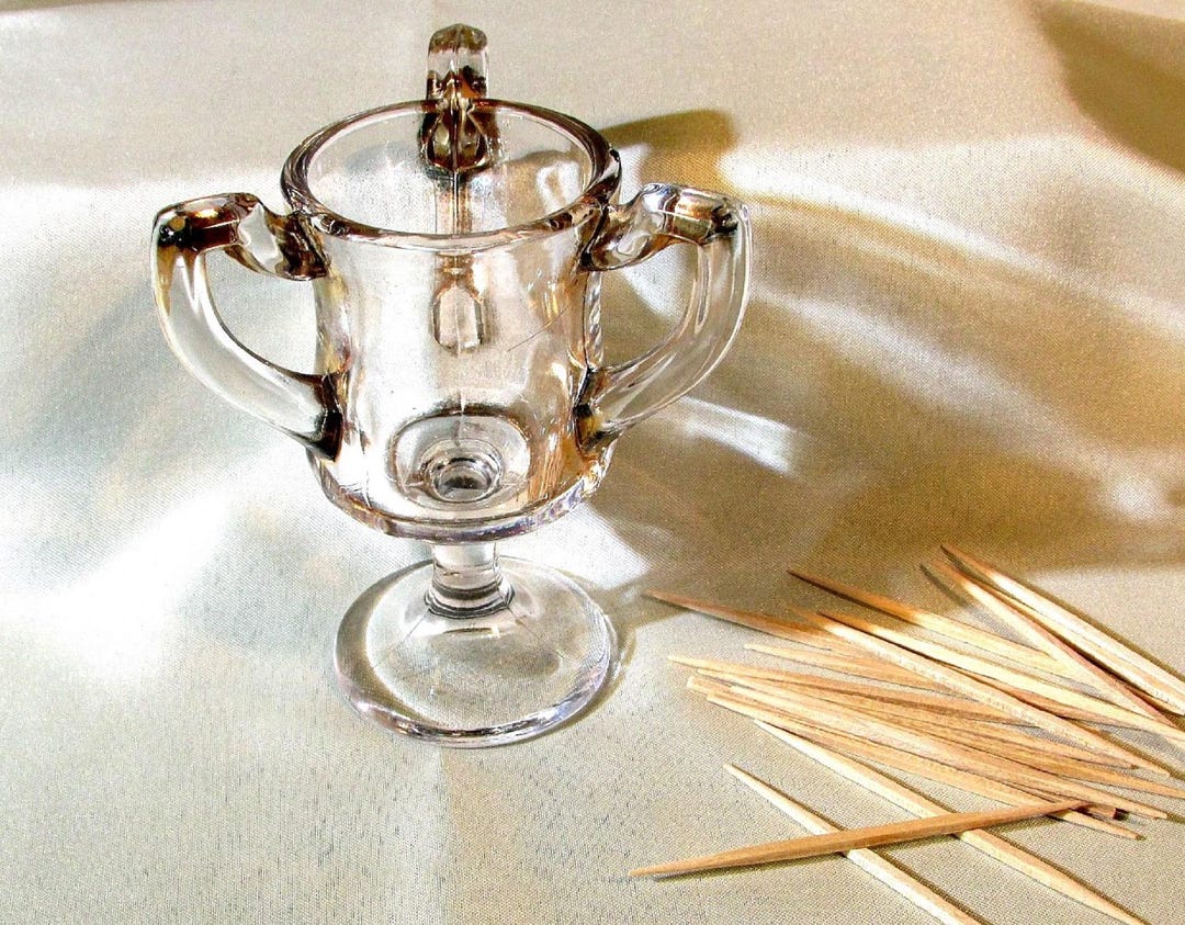 Antique Glass Loving Cup Toothpick Holder - Etsy