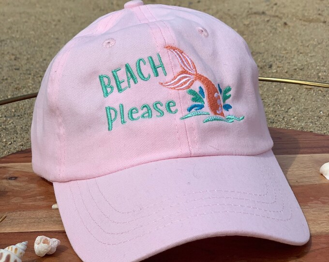 Mermaid off Duty, Trucker Hat, Embroidered Hat, Adjustable Baseball Cap ...