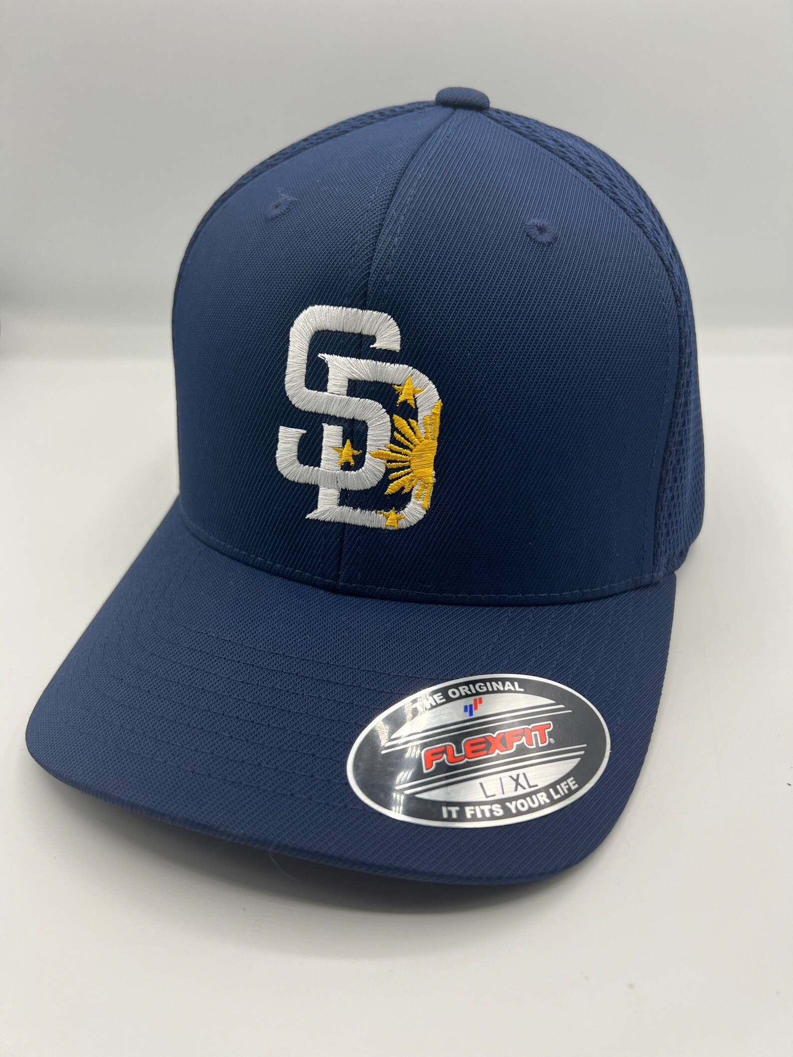 SD + Filipino Star in Navy Blue Mesh Flexfit Cap - Etsy