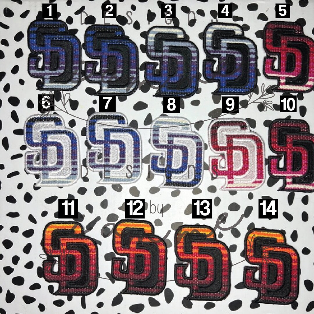 San Diego SD Logo Iron on Patch Woven Serape Textured Fabric - Etsy