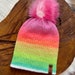 Tik Tok Beanie - Knit Hat - Faux Fur Pom Pom - Rainbow Beanie - Knit ...
