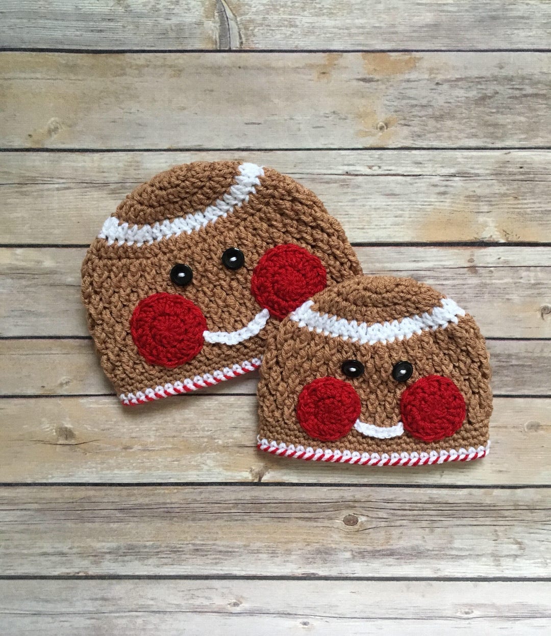 Gingerbread Crochet Hat - Handmade Hat - Beanie - Toddler Hat - Baby ...