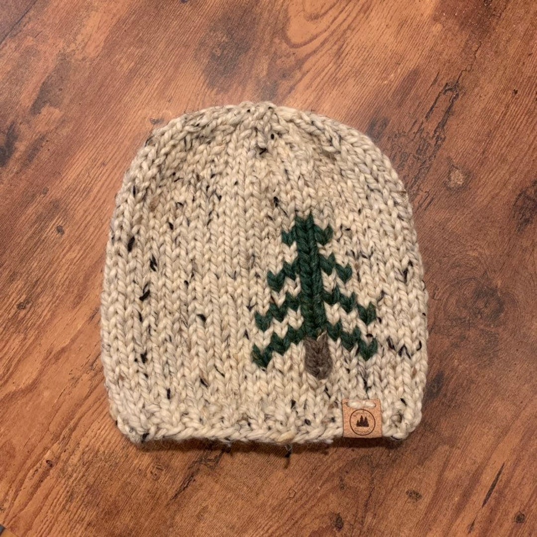 Knit Tree Hat - Mens Hat - Handmade Hat - Toddler Hat - Child Hat ...