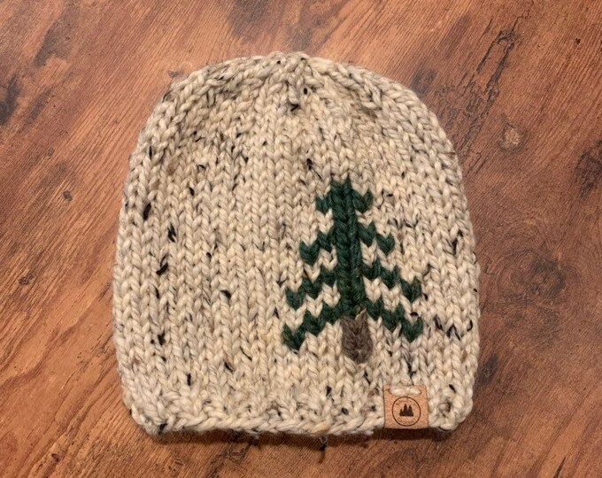 Knit Tree Hat - Mens Hat - Handmade Hat - Toddler Hat - Child Hat ...