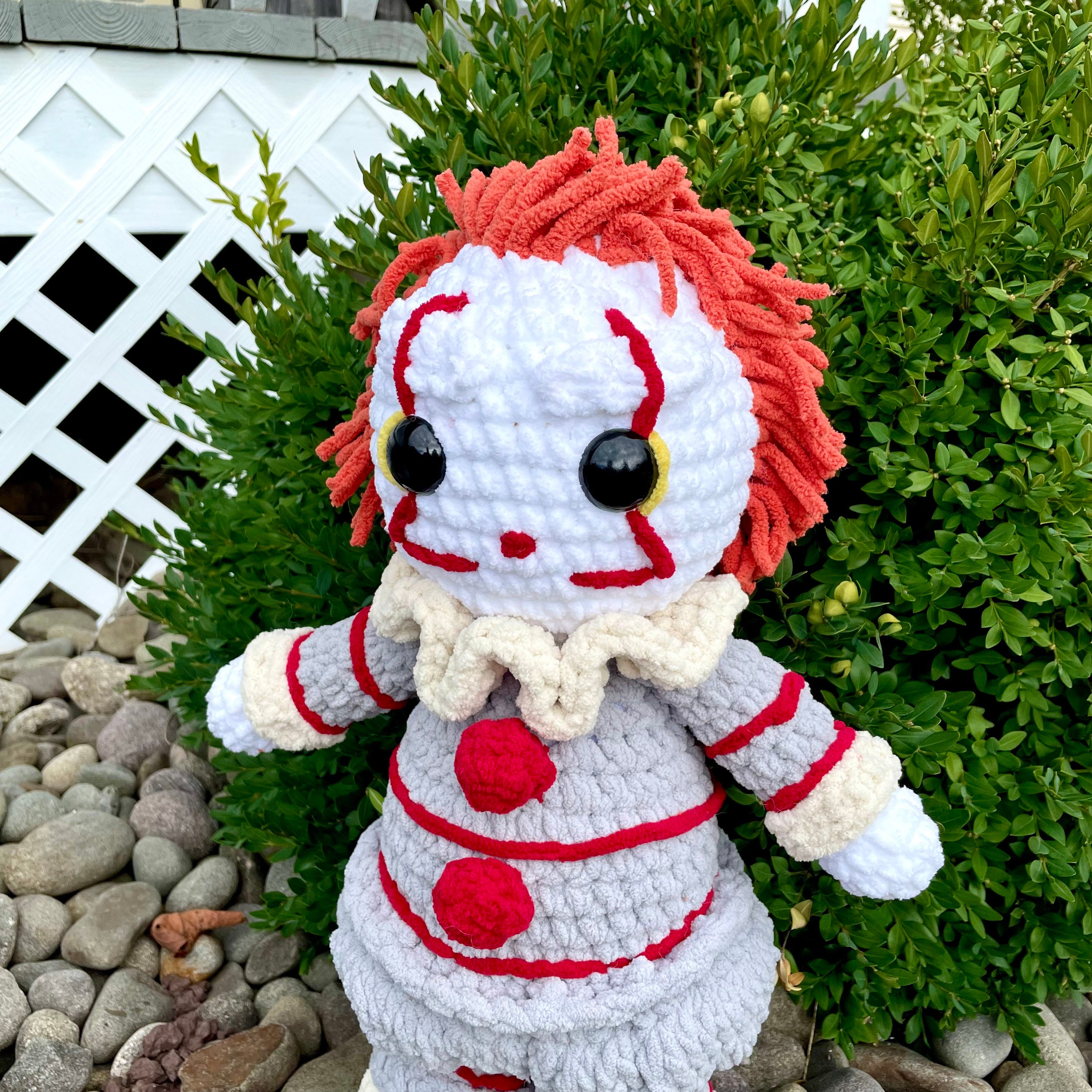 Pennywise Crochet Doll Halloween Handmade Plushie - Etsy