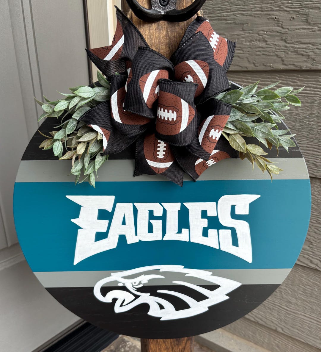 Hand Painted Philadelphia Eagles Door Hanger: Front Porch Decor - Etsy
