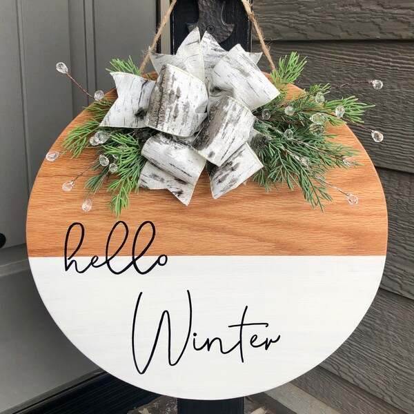 Hello Winter Sign - Etsy