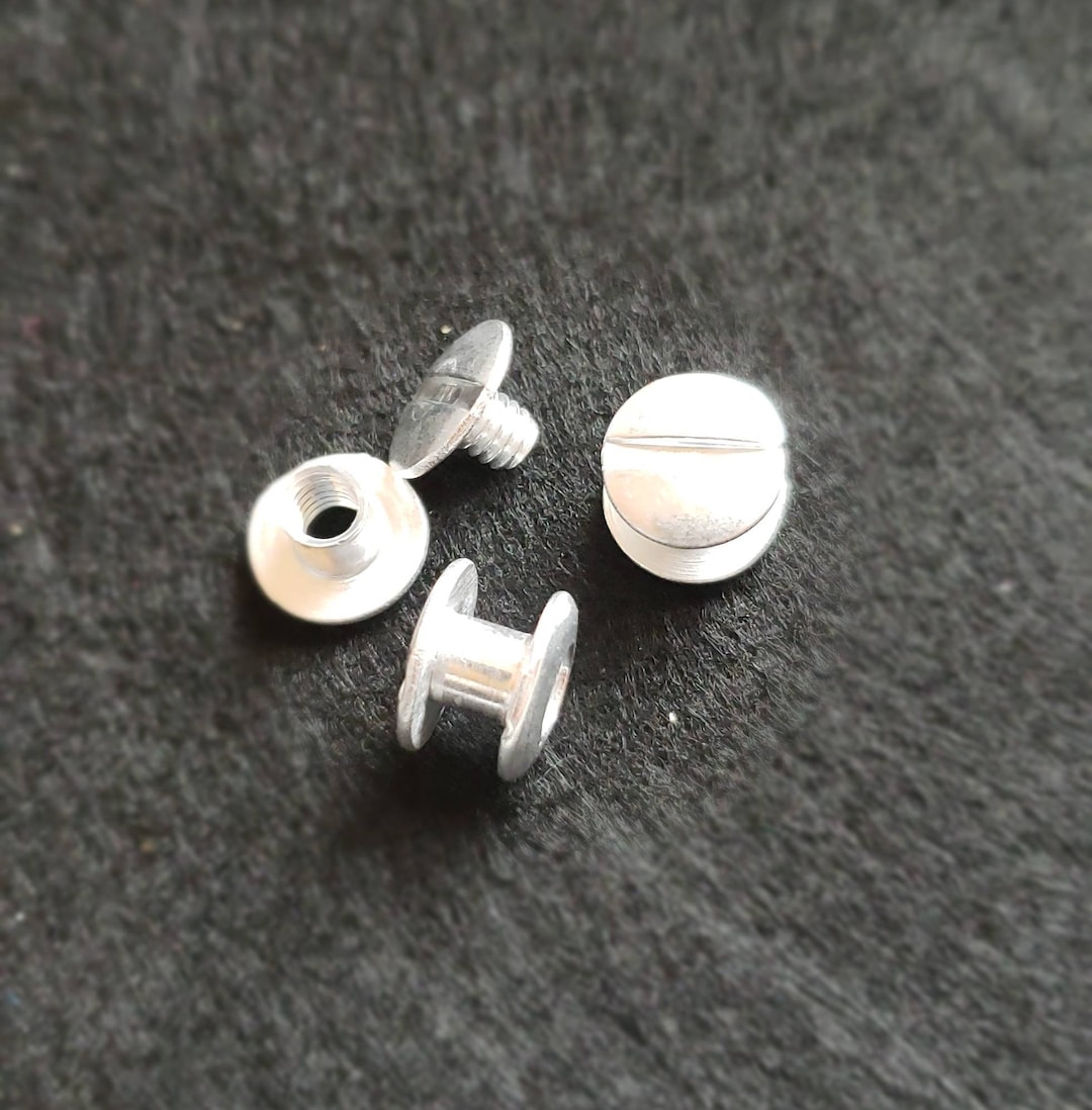 3/16" Chicago Post and Screw Set, Aluminum Post and Screw Set, Silver ...