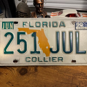 Vintage Florida License Plate Nice Shape . Vintage FL License Plate ...