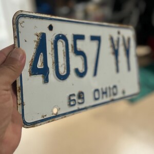1969 Ohio License Plate Vintage License Plate. Vintage Car Tag - Etsy