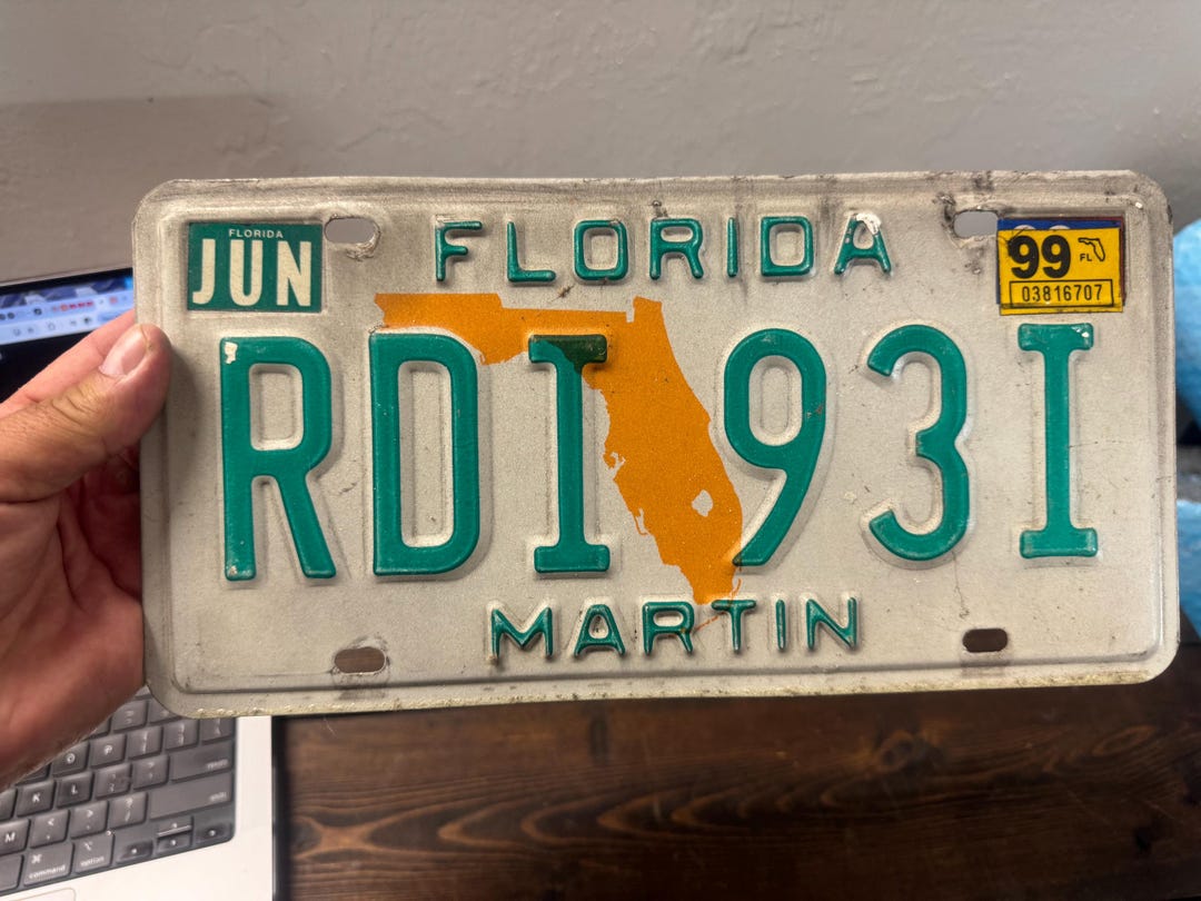 Vintage Florida License Plate - Etsy