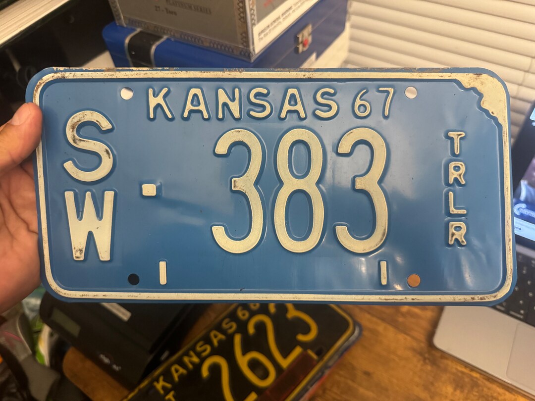 1967 Kansas Trailer License Plate - Etsy