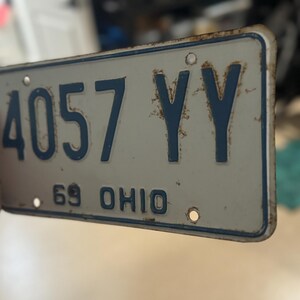 1969 Ohio License Plate Vintage License Plate. Vintage Car Tag - Etsy