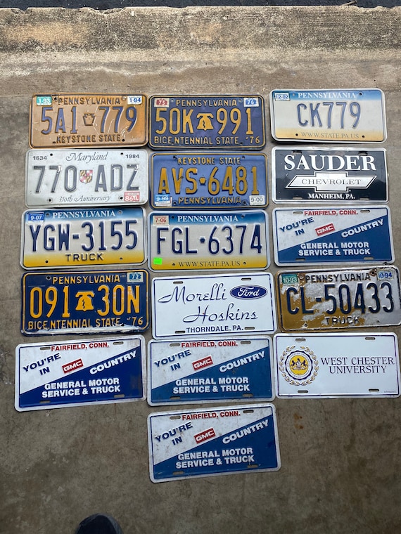 Big License Plate and Dealer Plate Lot . Vintage License | Etsy