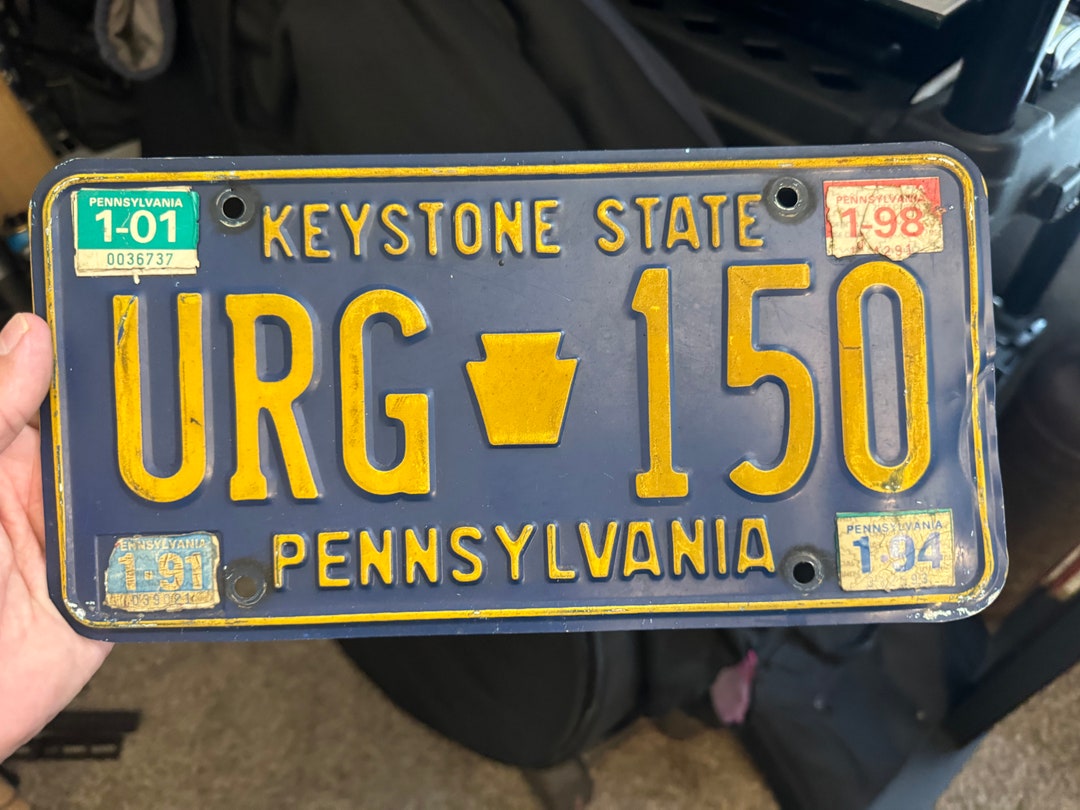 Vintage Pa License Plate. Vintage Car Tag - Etsy