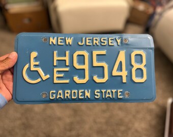 Vintage License Plate New Jersey - Etsy