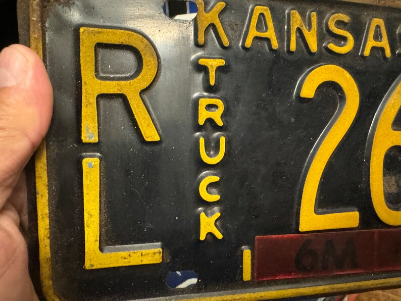 1968 Kansas Truck Farm License Plate . Vintage Farm Kansas Truck Tag - Etsy