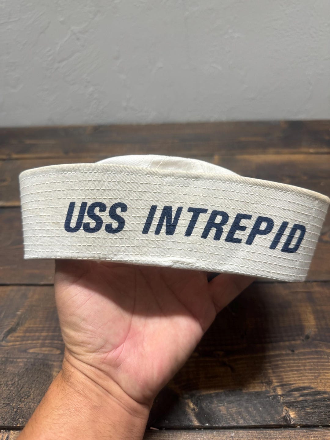 Vintage USS Intrepid Sailors Hat . Vintage Military . Vintage Navy ...