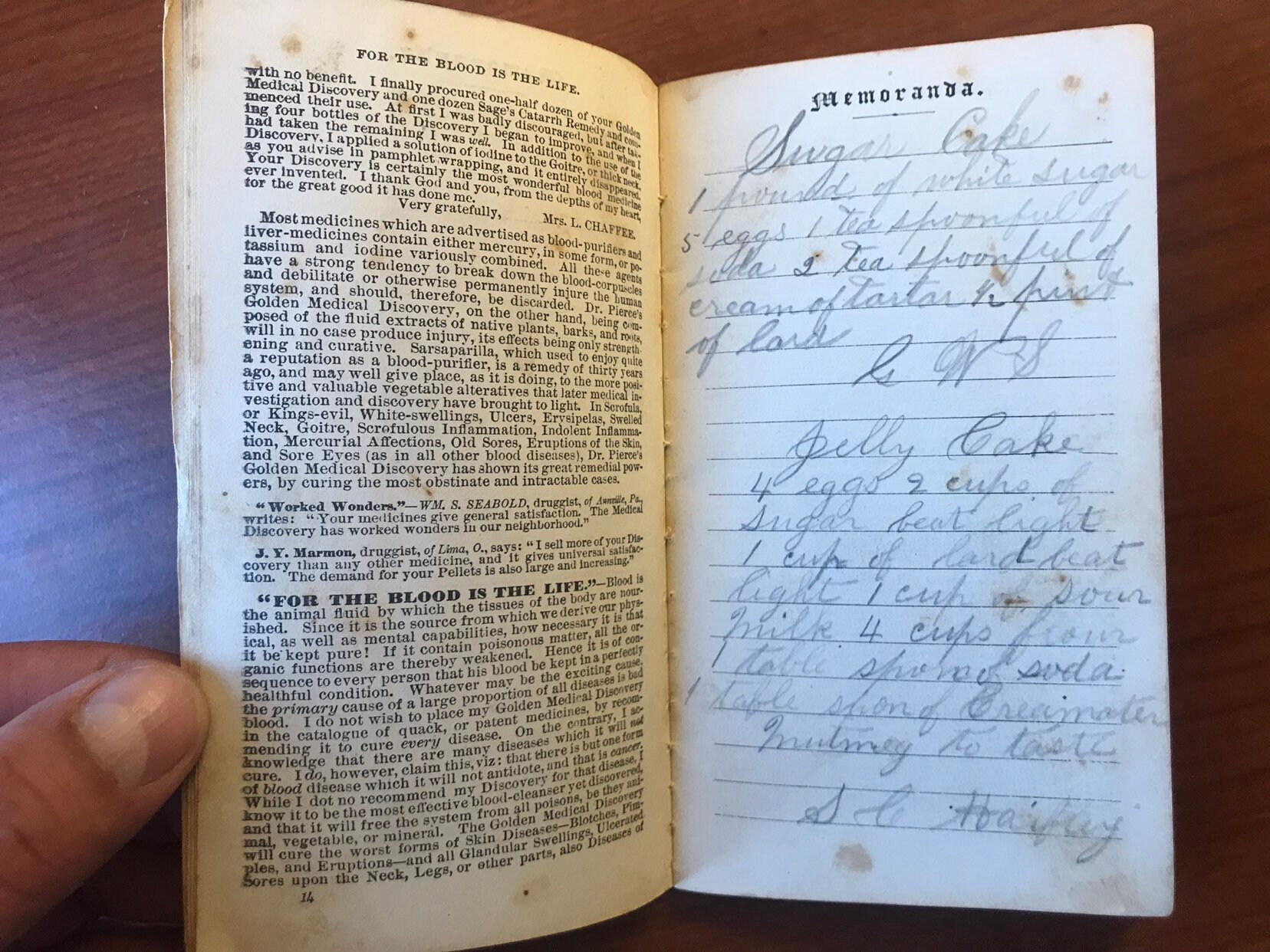 1876 Pierces Memorandum Account Book Designes for Farmers and Mechanics ...