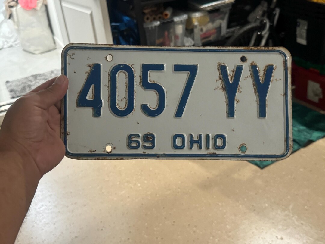 1969 Ohio License Plate Vintage License Plate. Vintage Car Tag - Etsy