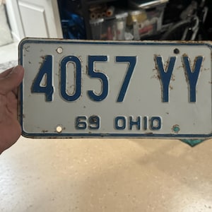 1969 Ohio License Plate Vintage License Plate. Vintage Car Tag - Etsy