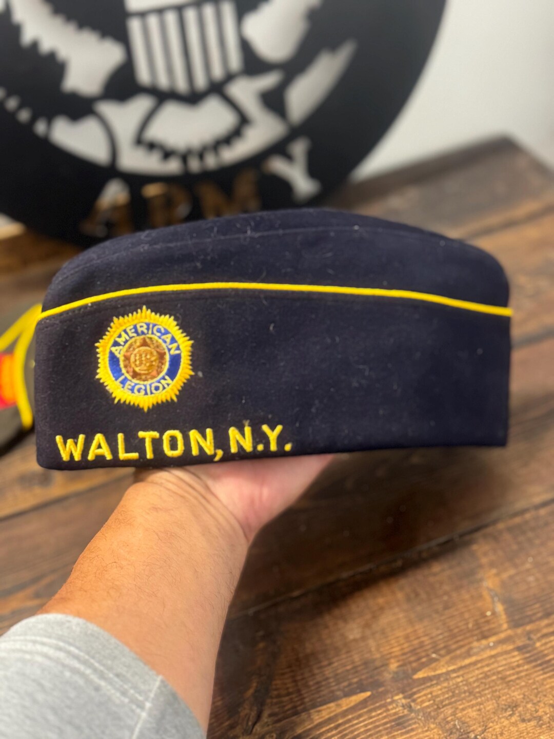 Vintage American Legion Garrison Cap Hat From Walton NY Excellent ...