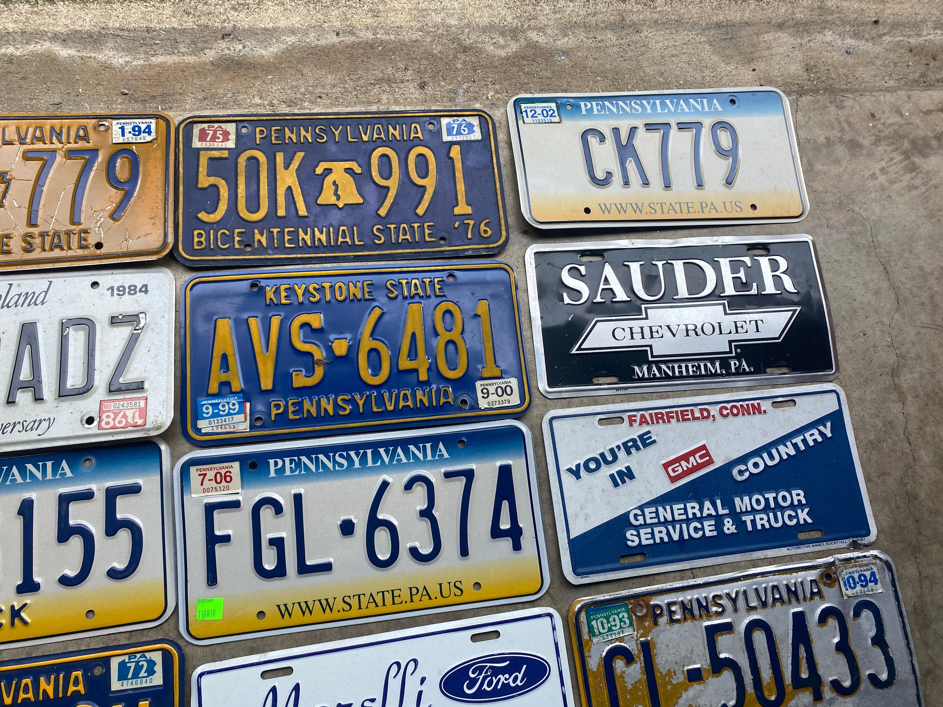 Gran placa de licencia y lote de placa de distribuidor . | Etsy