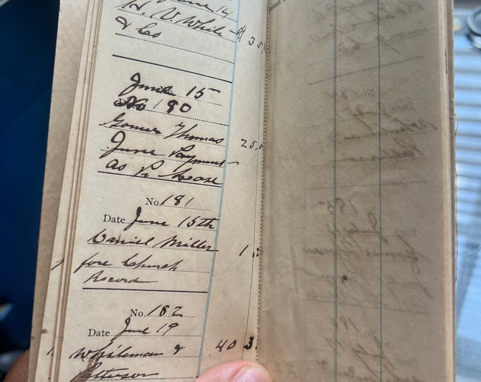 1899 Antique Check Balancing Book . Antique Checkbook. Antique Ephemera ...