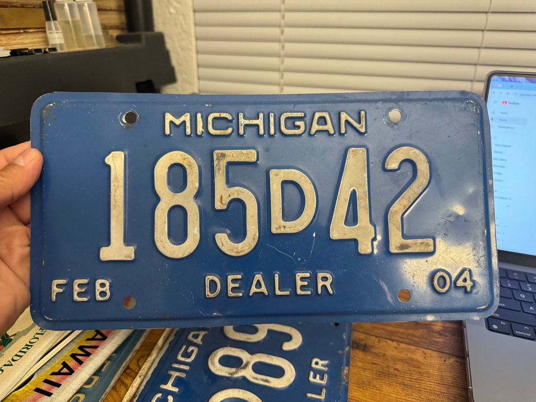 Michigan Dealer License Plate From 2004 - Etsy