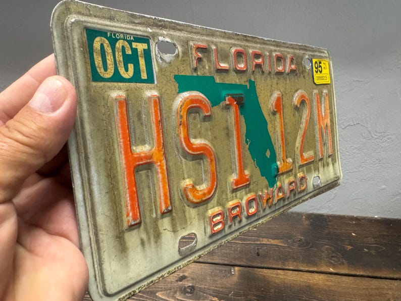 Vintage Florida Browser County License Plate With Great Patina! I Love ...