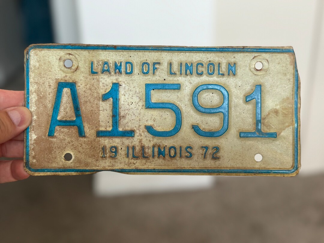 1972 Illinois Motorcycle License Plate Vintage - Etsy